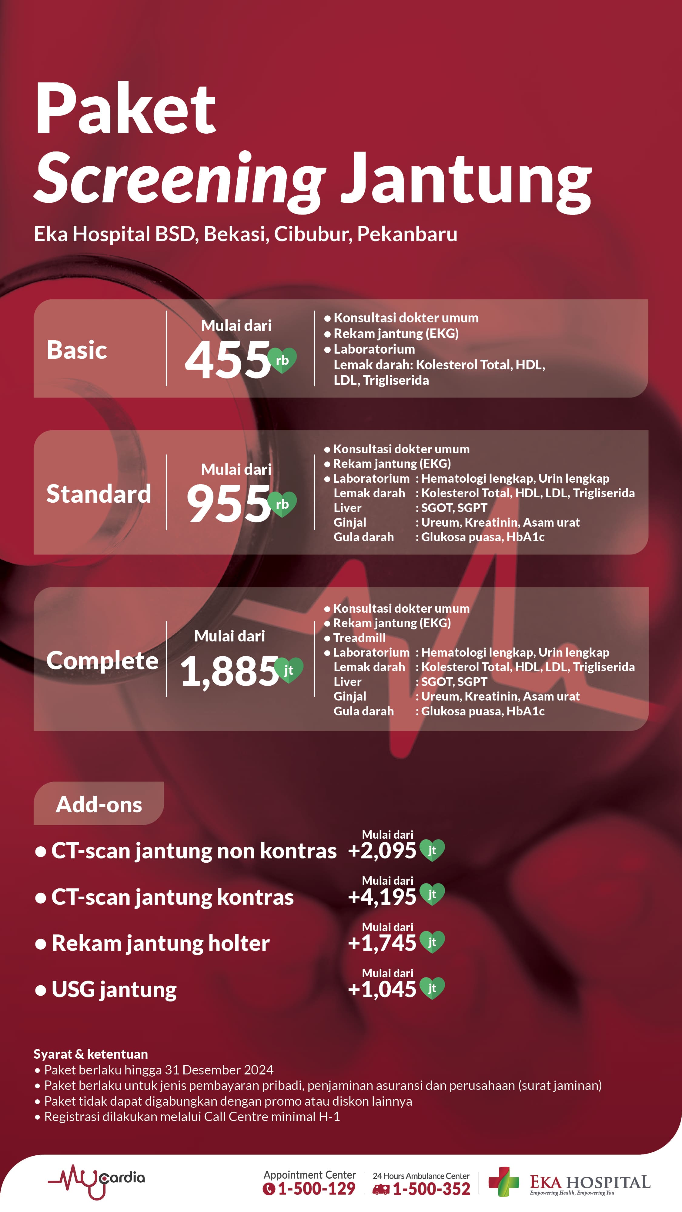 Paket Screening Kesehatan di Eka Hospital Group