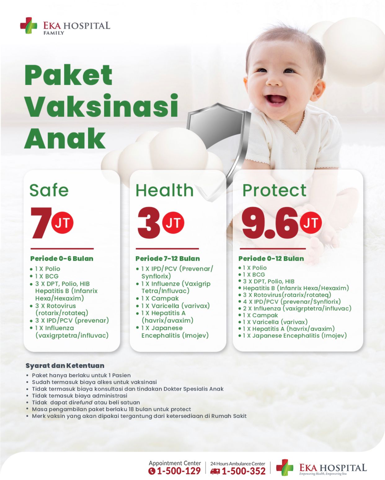 Paket Vaksinasi Anak Eka Hospital Group