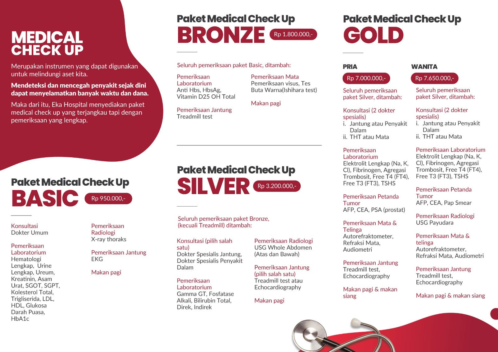 Paket Screening Kesehatan di Eka Hospital Group